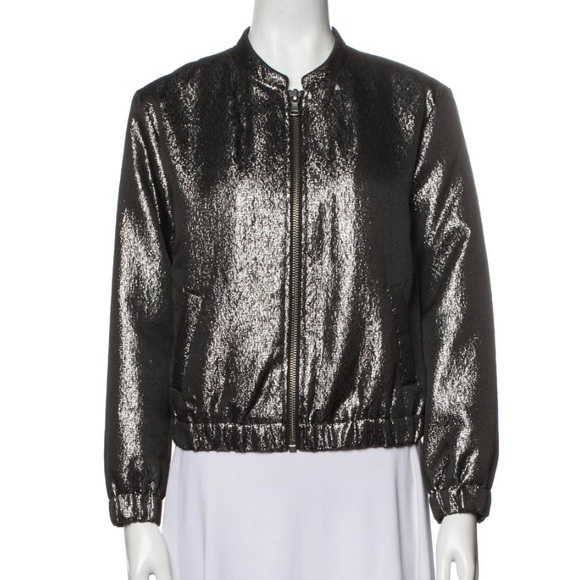 PAIGE | Jackets & Coats | Paige X Rosie Huntington Silver Metallic ...